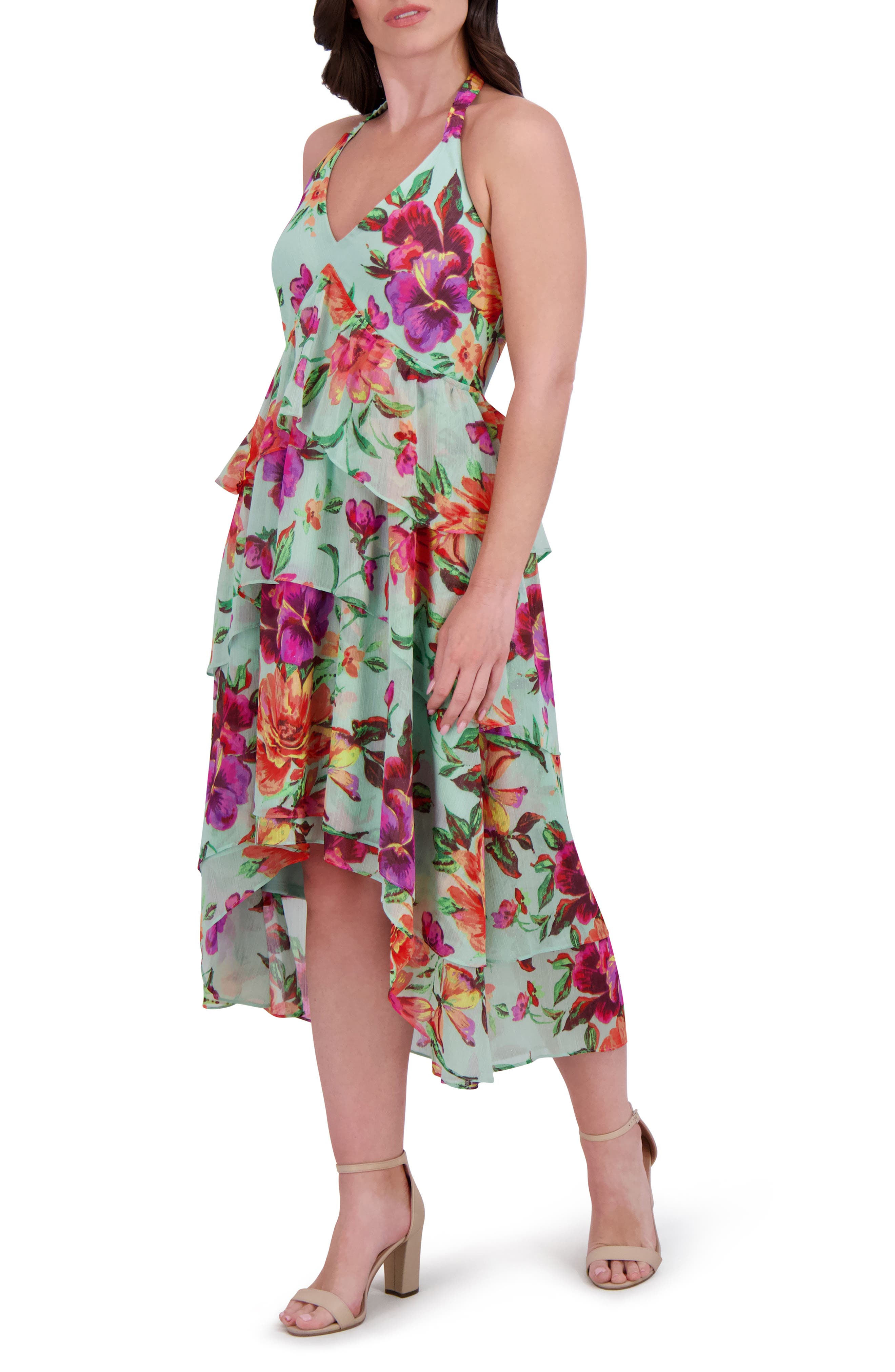Siena Printed High-Low Chiffon Dress | Nordstromrack
