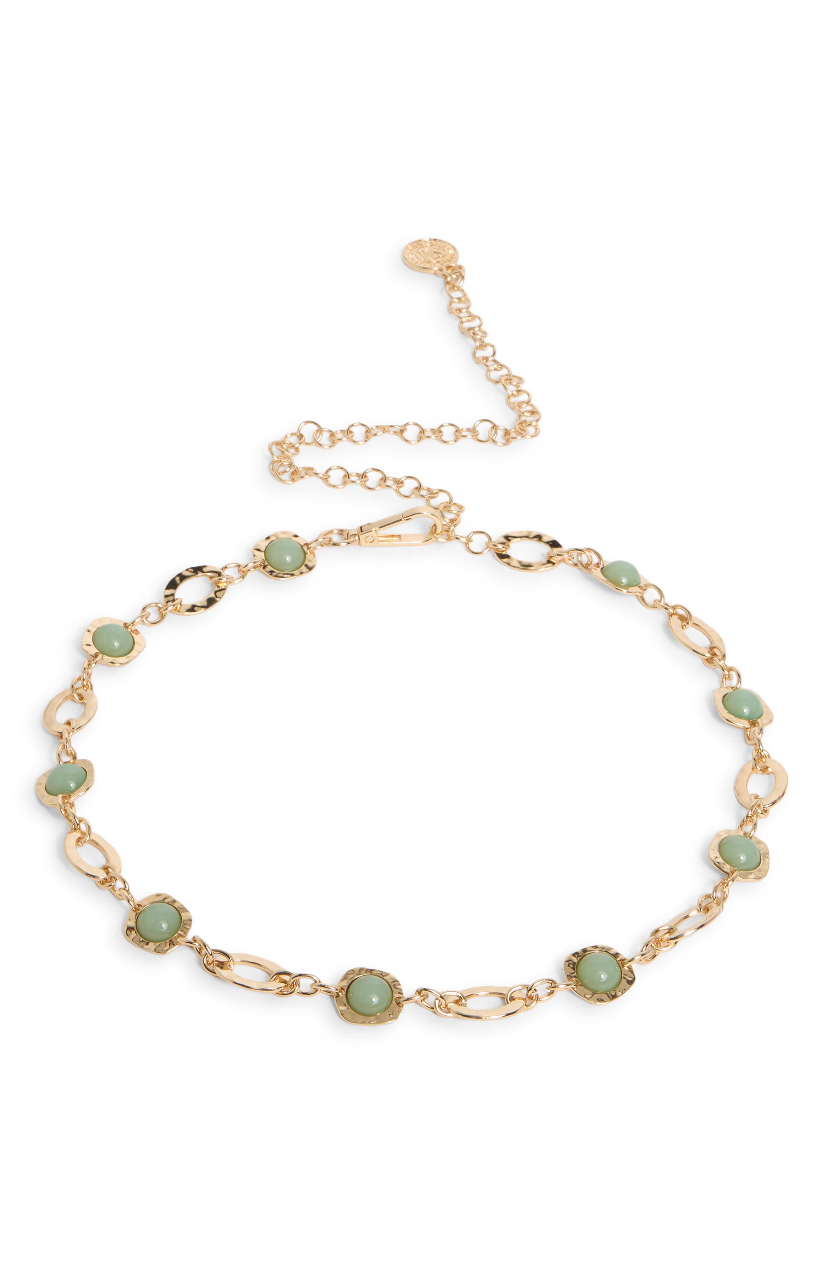Hammered Stone Chain Belt (Women) | Nordstromrack