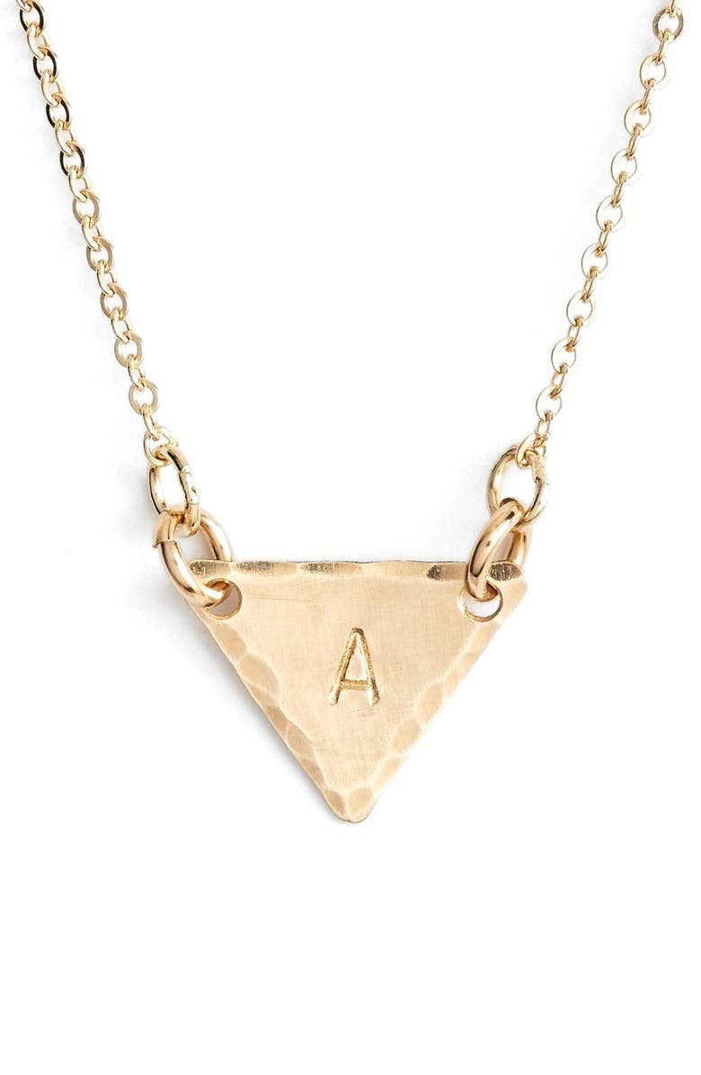 Nashelle 14k-Gold Fill Initial Triangle Necklace | Nordstrom