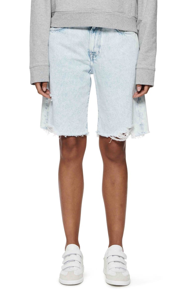 PURPLE BRAND Destruction Raw Hem Bermuda Denim Shorts | Nordstromrack