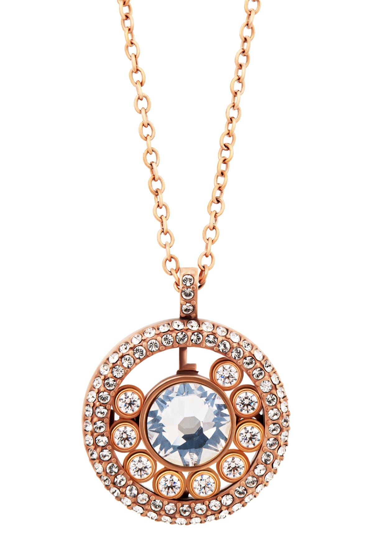 Swarovski Admiration 18K Rose Gold Plated CZ Necklace & Bracelet Set ...