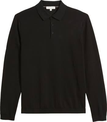 Jack Victor Redfern Long Sleeve Wool Blend Polo Sweater | Nordstrom