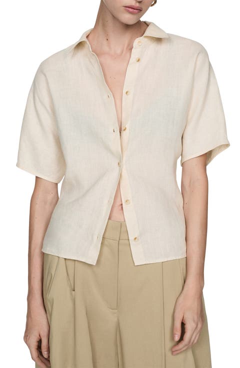 Women's 100% Linen Button Up Tops | Nordstrom