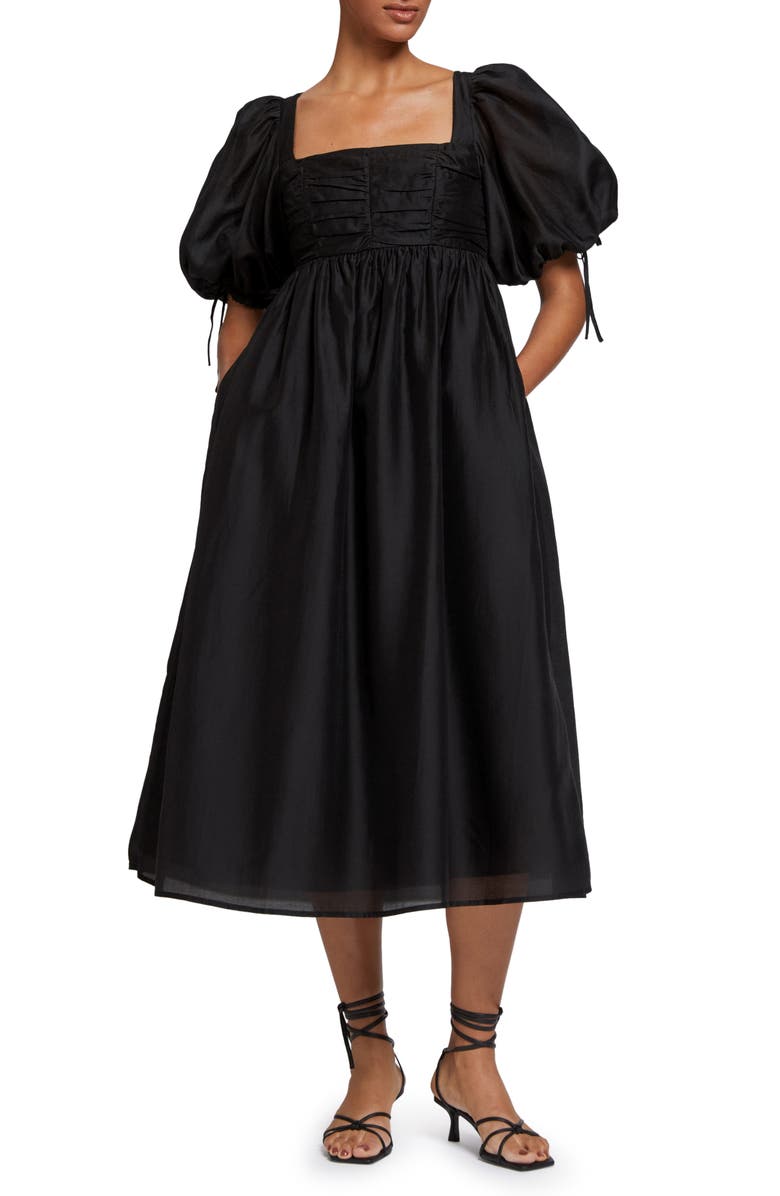 & Other Stories Puff Sleeve Lace-Up Back Dress | Nordstromrack