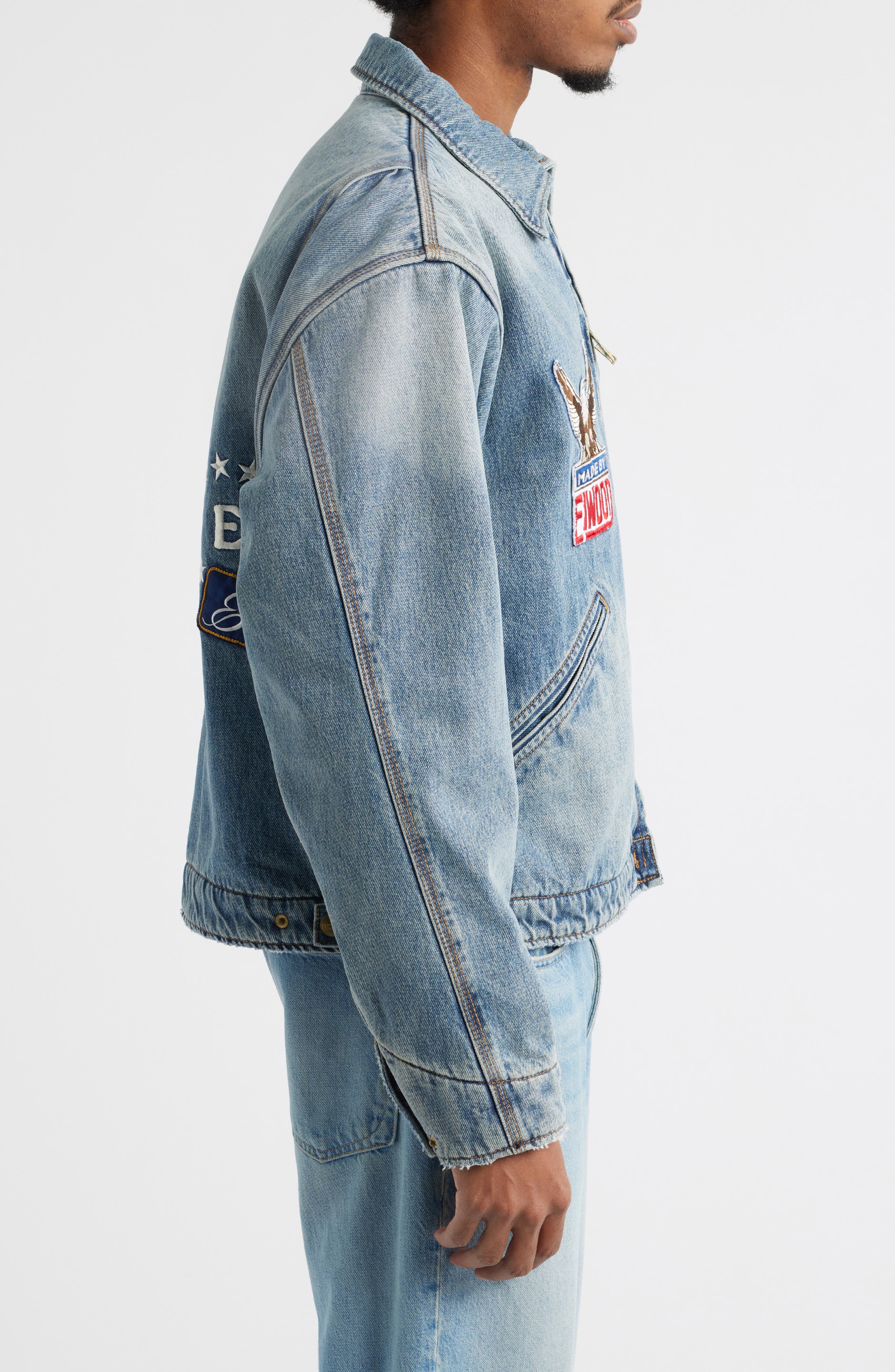 Elwood Crop Western Denim Jacket