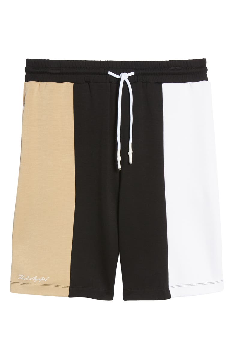 KARL LAGERFELD PARIS Kidult Colorblock Stretch Shorts | Nordstromrack