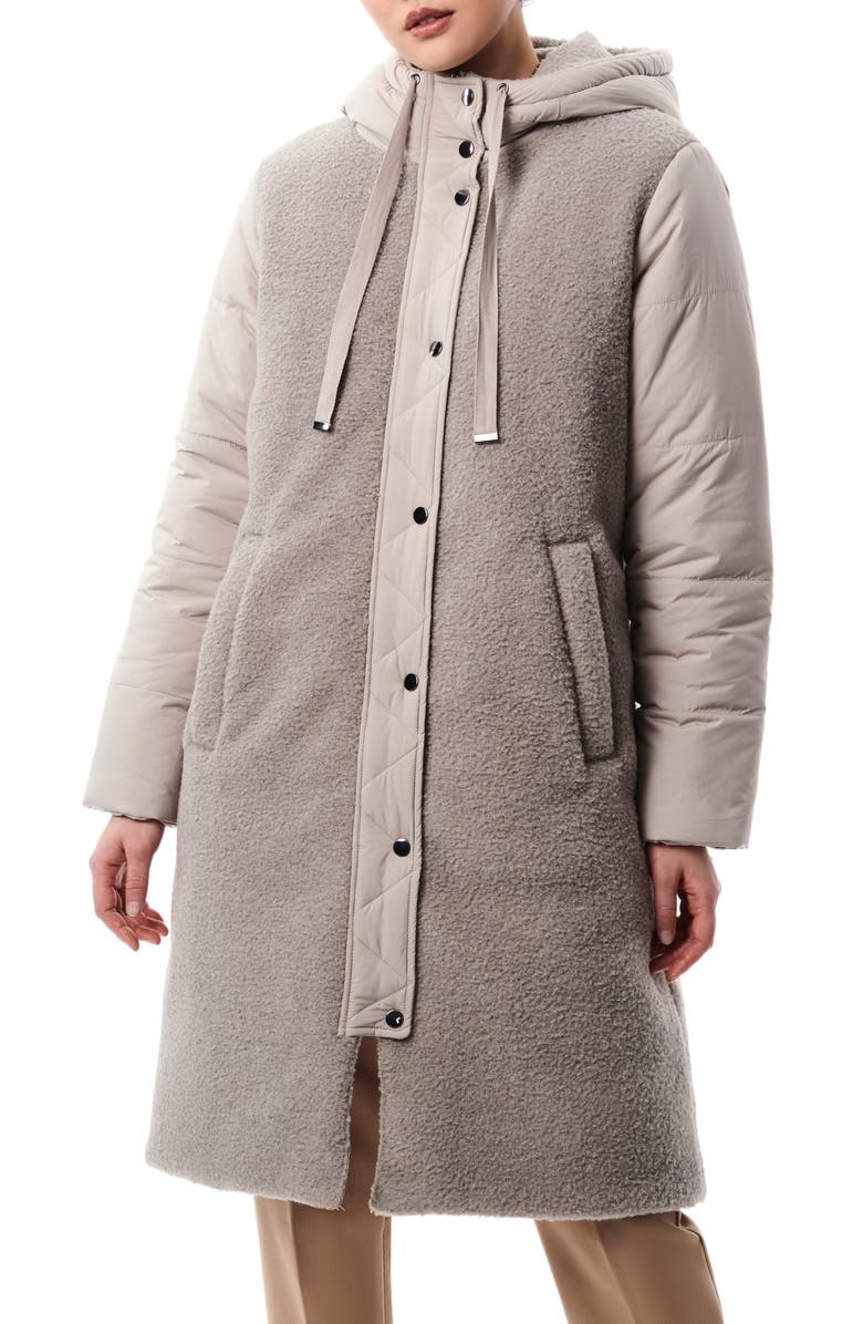 Bernardo Mix Media Hooded Faux Fur Jacket | Nordstromrack