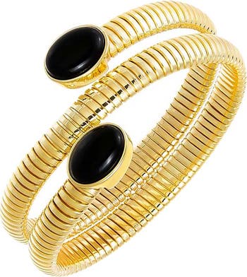 BY ADINA EDEN Colored Stone Wrap Snake Bangle Bracelet | Nordstrom