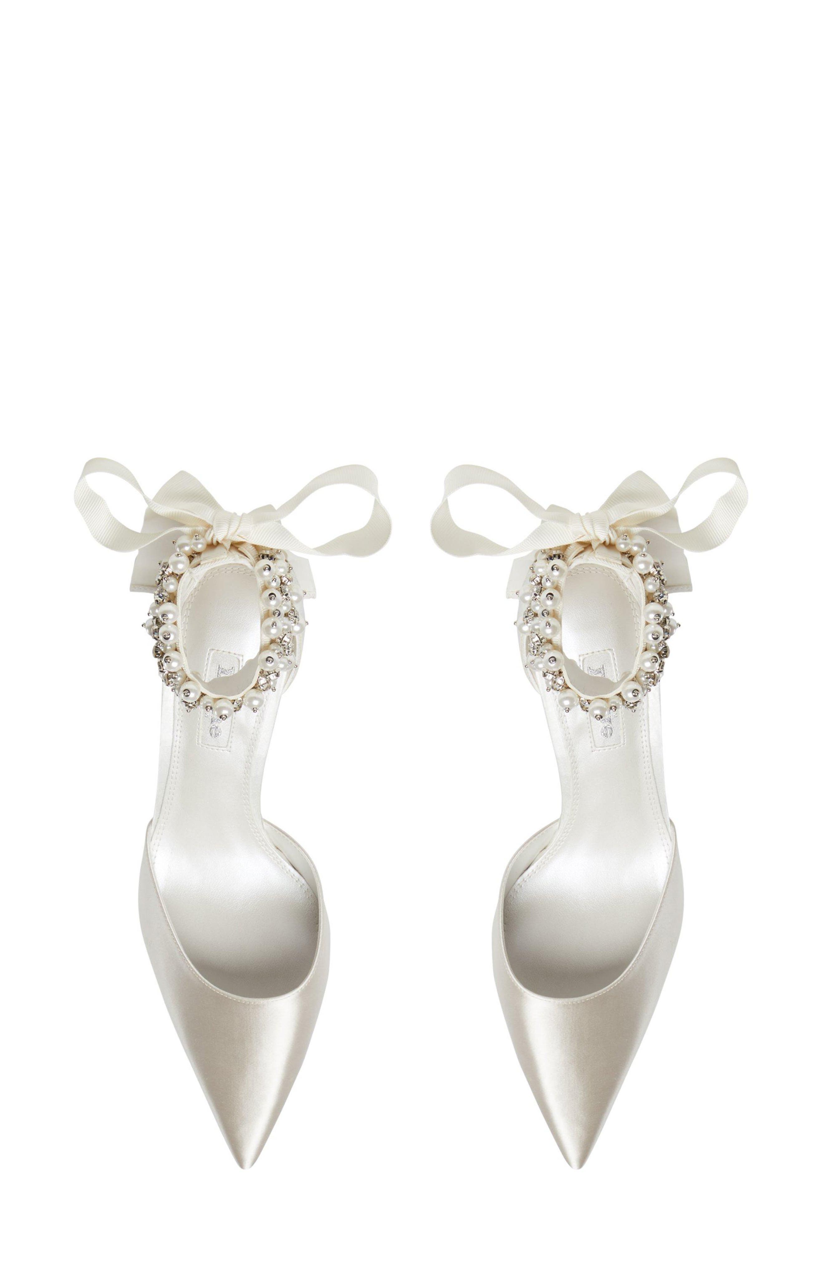 Dune London Clarettes Imitation Pearl Pointed Toe Pump (Women) | Nordstrom