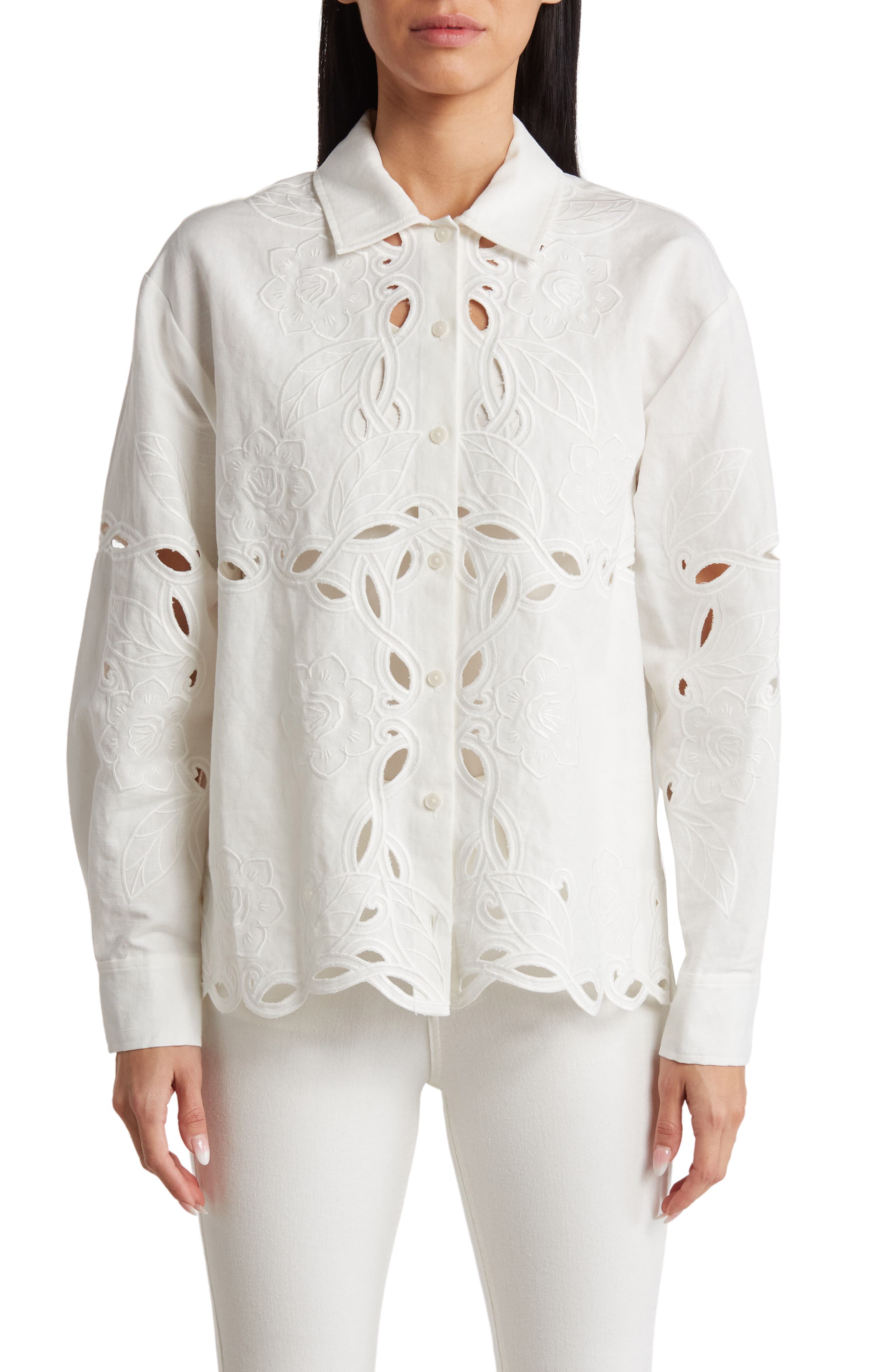 Derek Lam 10 Crosby Brielle Eyelet Blouse | Nordstromrack