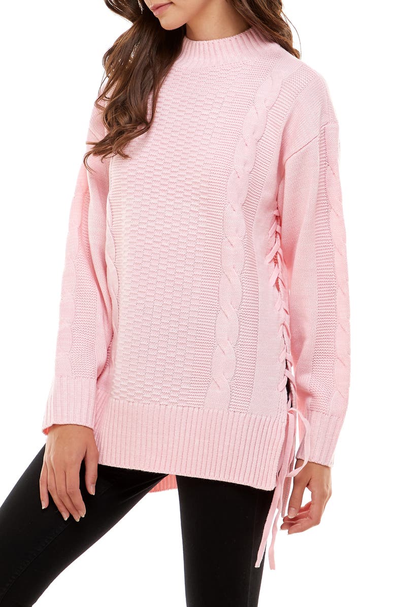 WAYF Dani Side Lace-Up Sweater | Nordstromrack