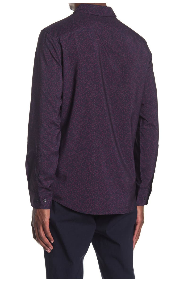 Perry Ellis Slim Stretch Floral Print Button Front Shirt | Nordstromrack