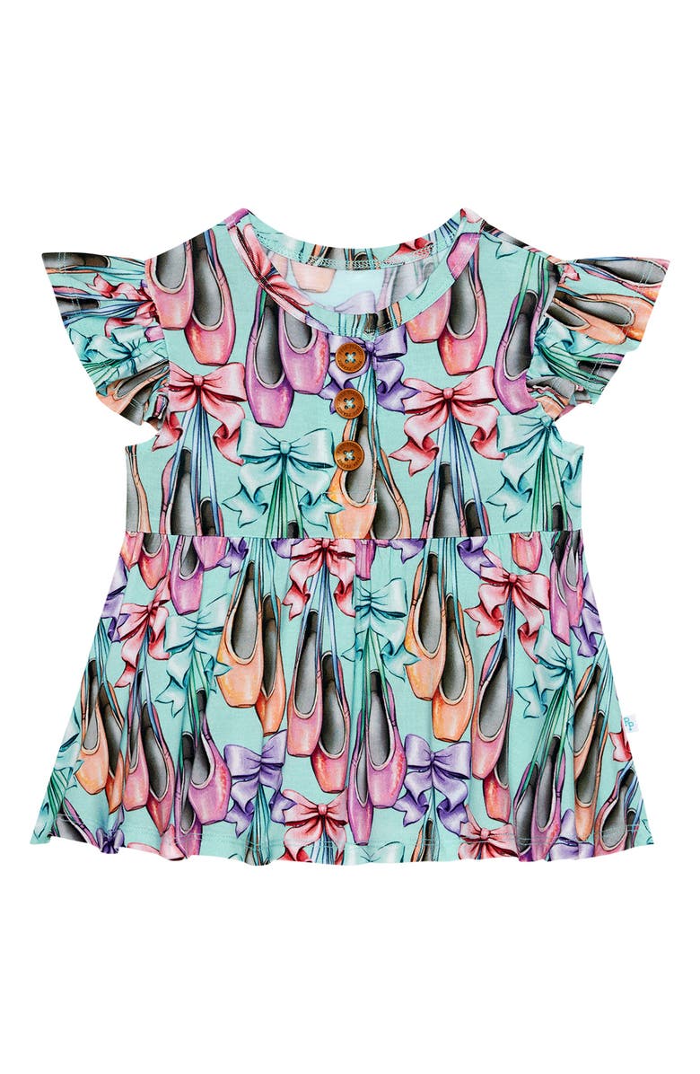 Posh Peanut Kids' Irina Ruffle Cap Sleeve Henley Top & Bloomers Set ...