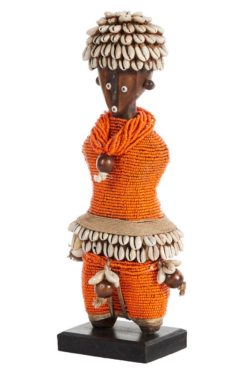 GINGER BIRCH STUDIO Small Handcrafted Cowrie Shell Beaded Doll ...