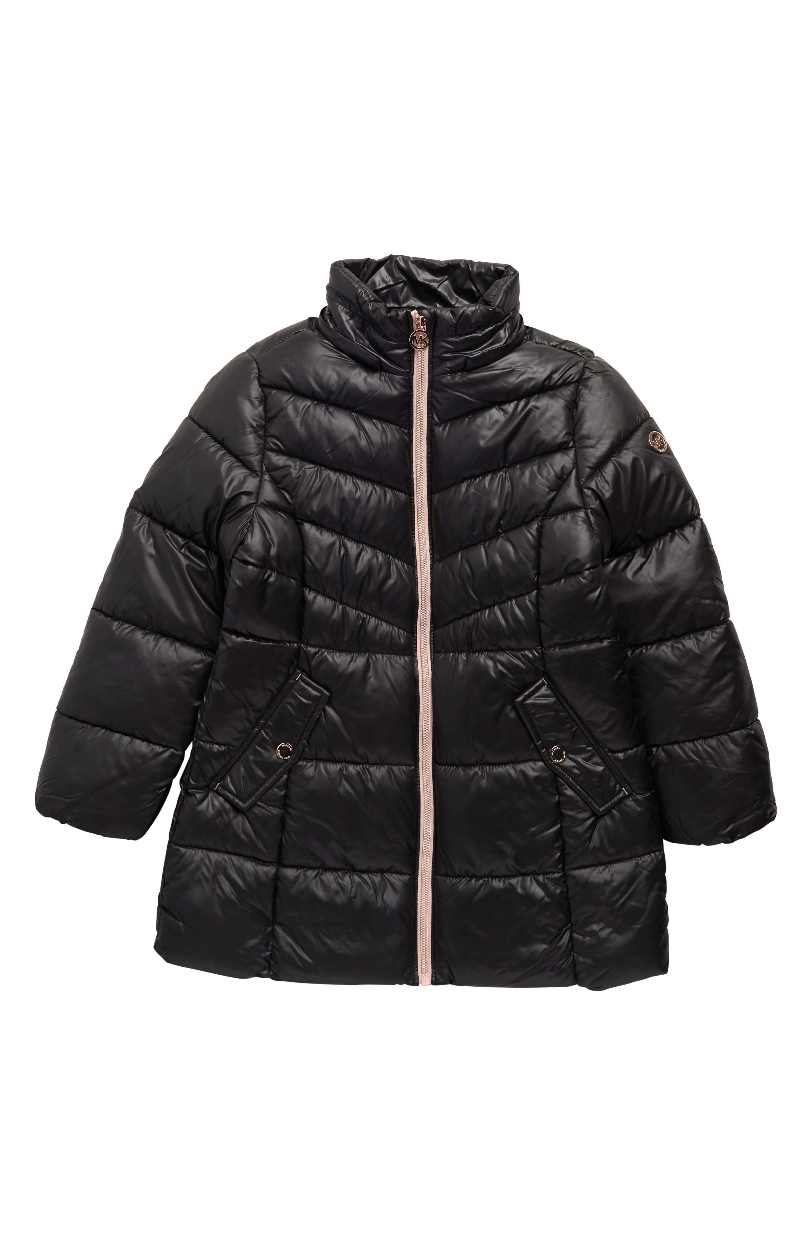 Michael Kors Kids' Stadium Puffer Jacket with Faux Fur Trim | Nordstromrack