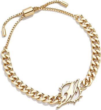 BaubleBar Gold Miami Dolphins Chain Bracelet | Nordstrom