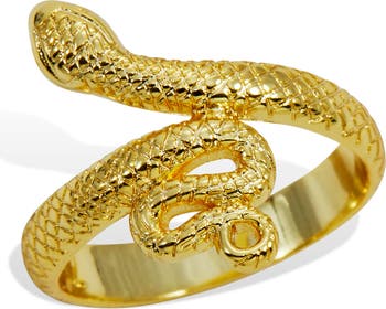 SAVVY CIE JEWELS 18K Yellow Gold Vermeil Snake Ring | Nordstromrack
