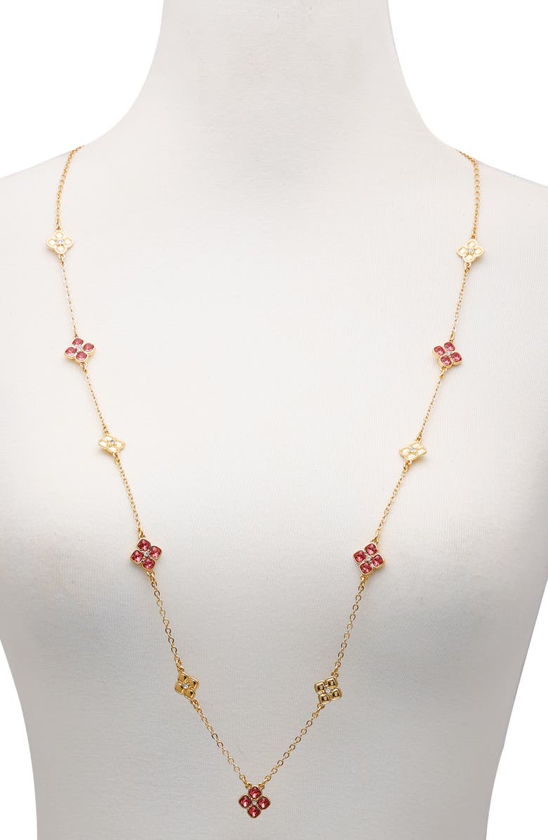 T Tahari Crystal Cluster Station Chain Necklace | Nordstromrack