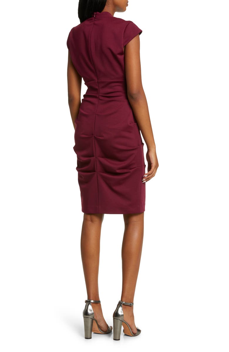 Tahari ASL Ruched Back Scuba Sheath Dress | Nordstromrack