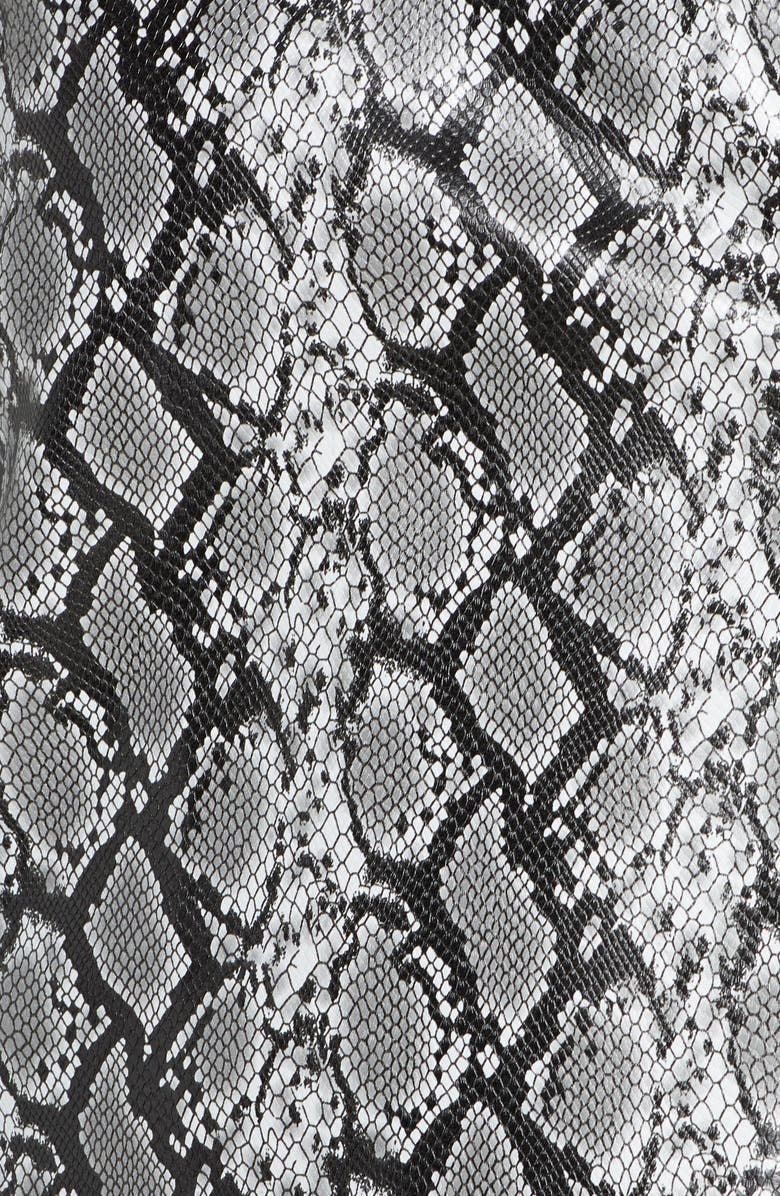 Halogen® Snakeskin Print Faux Leather Moto Jacket | Nordstrom