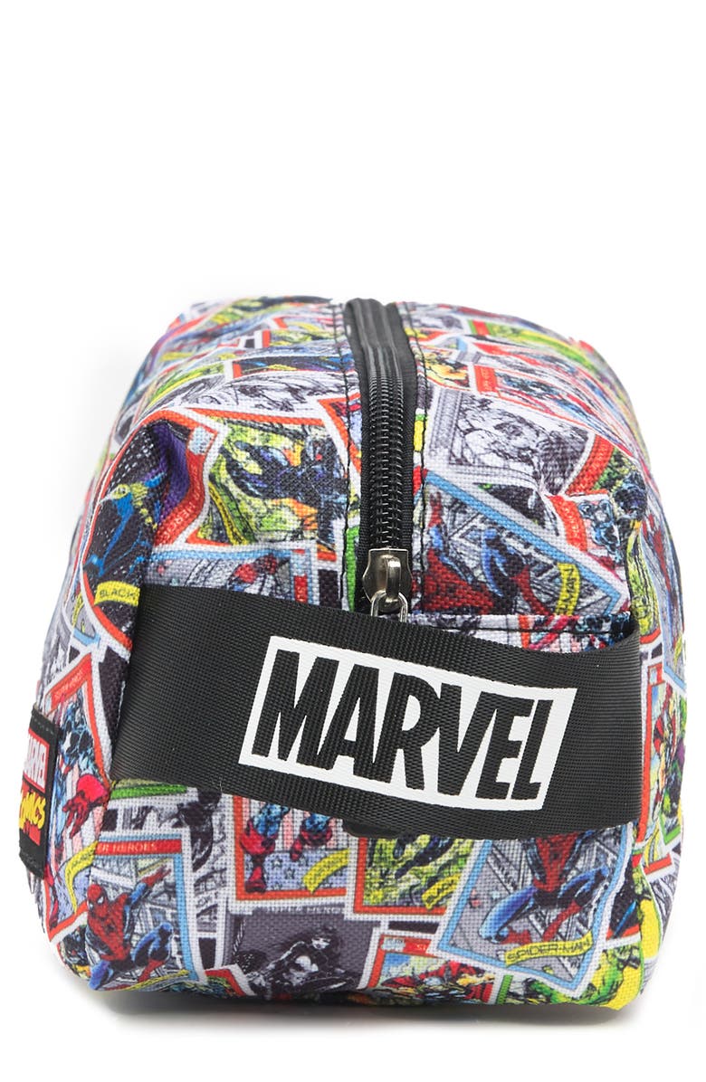 Marvel Marvel Superhero Trading Cards Print Grooming Bag | Nordstromrack