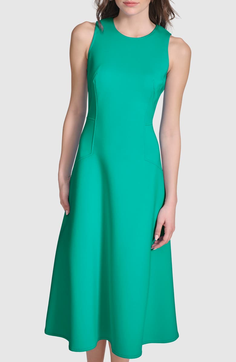 Calvin Klein Sleeveless Scuba Midi Dress | Nordstromrack