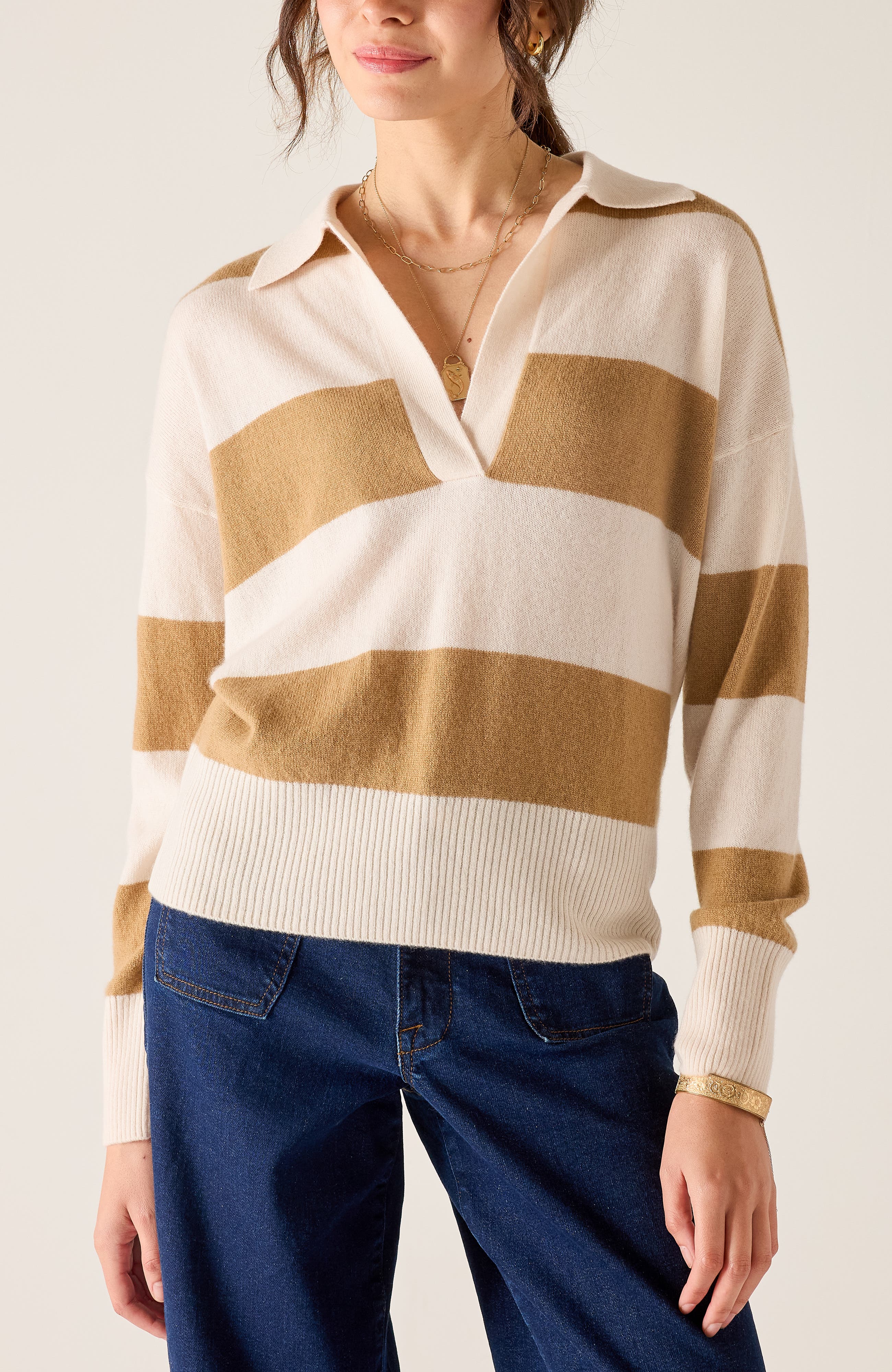 Voyageur by MERSEA Regatta Cashmere Polo Sweater | Nordstrom