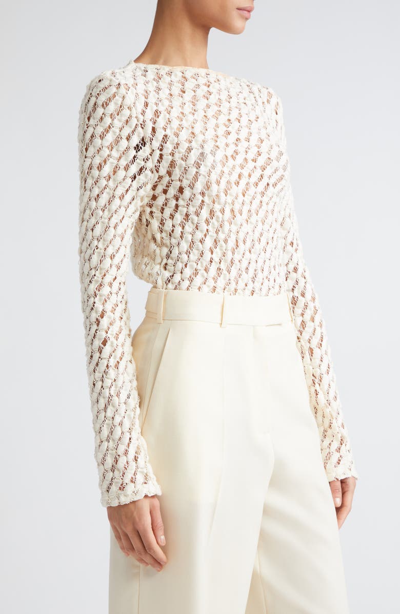 Róhe Boatneck Cotton Blend Lace Top | Nordstromrack
