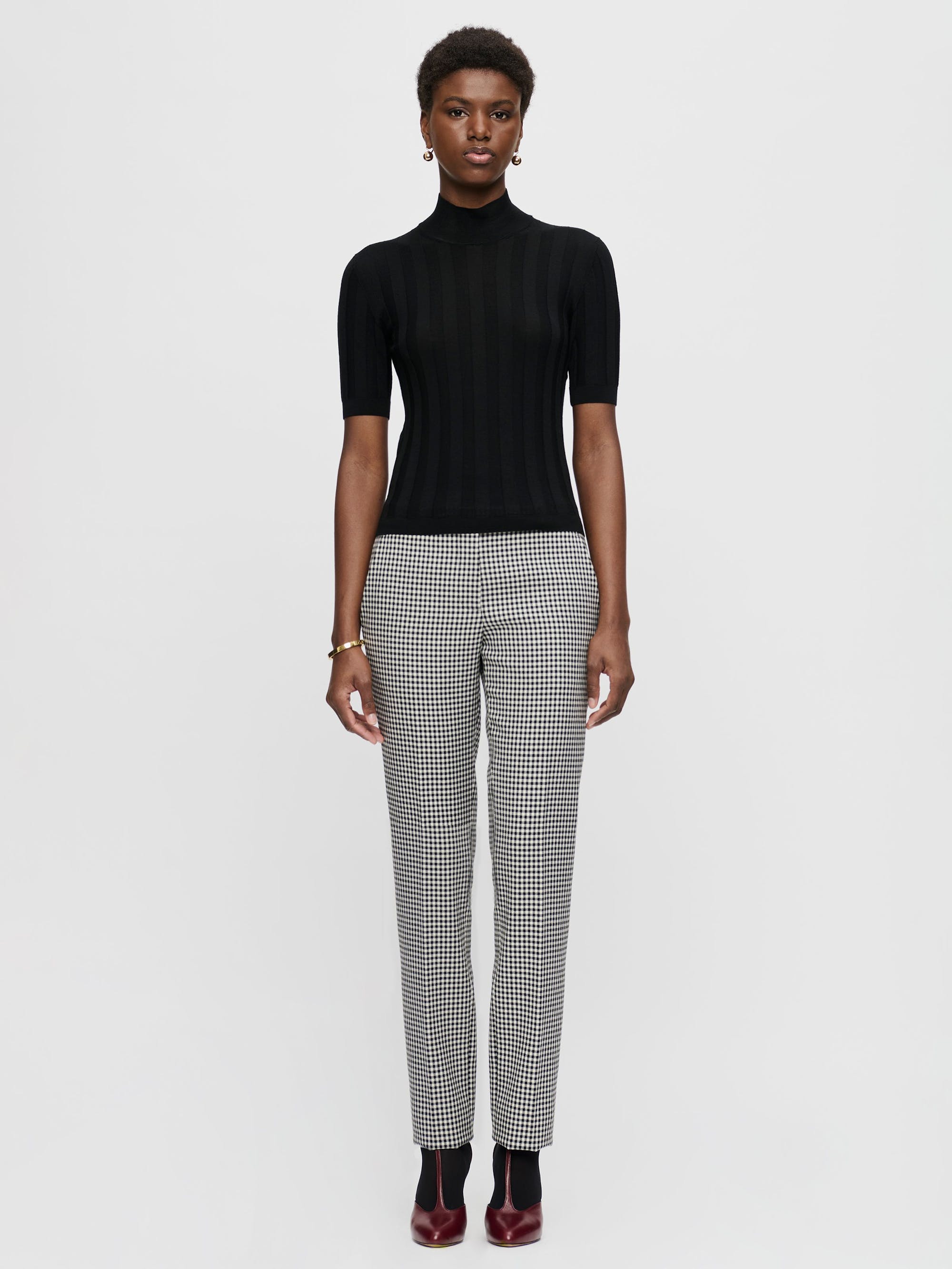 Callas Milano Jordyn Short sleeve mockneck sweater | Nordstrom