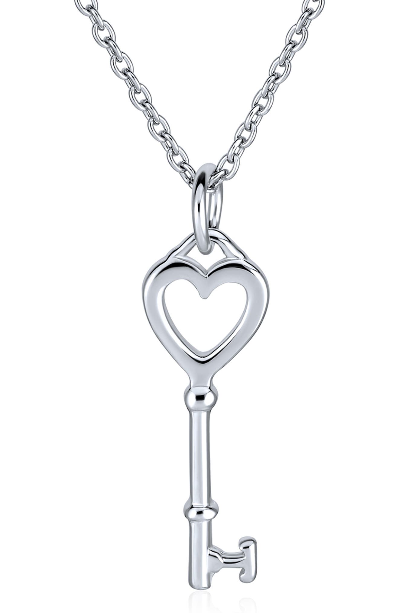 BLING JEWELRY Sterling Silver Love Is Key Pendant | Nordstromrack