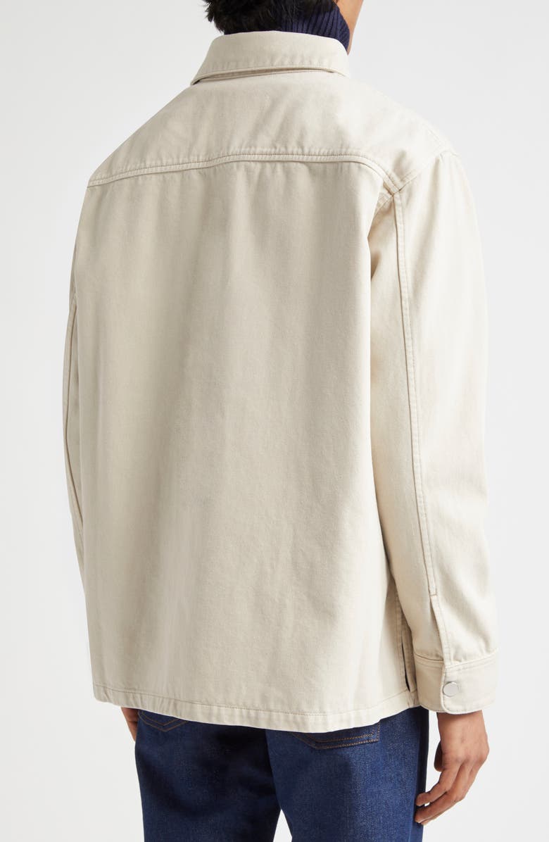 AMI PARIS Ami De Coeur Cotton Twill Overshirt | Nordstrom
