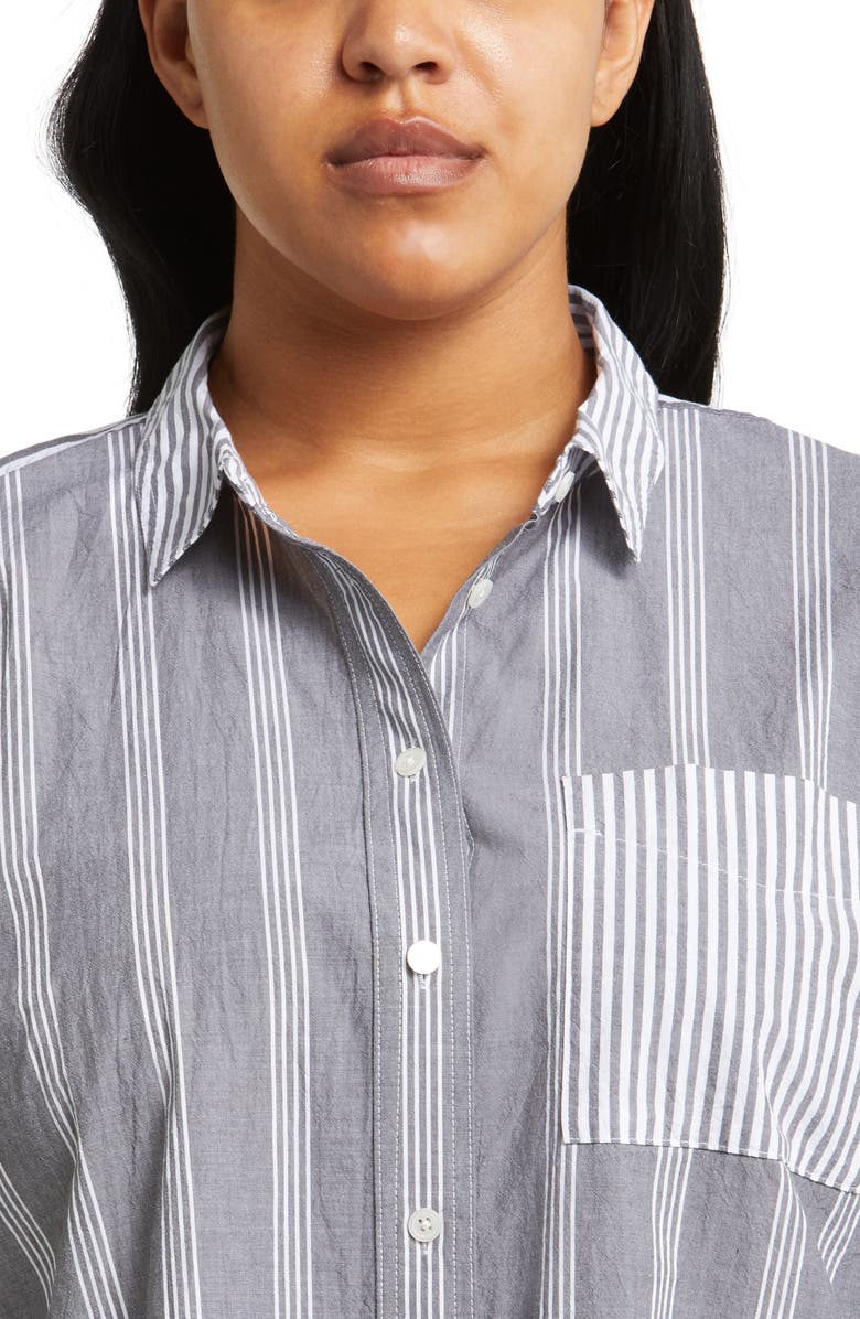 Madewell Stripe Oversize Signature Poplin Shirt | Nordstromrack