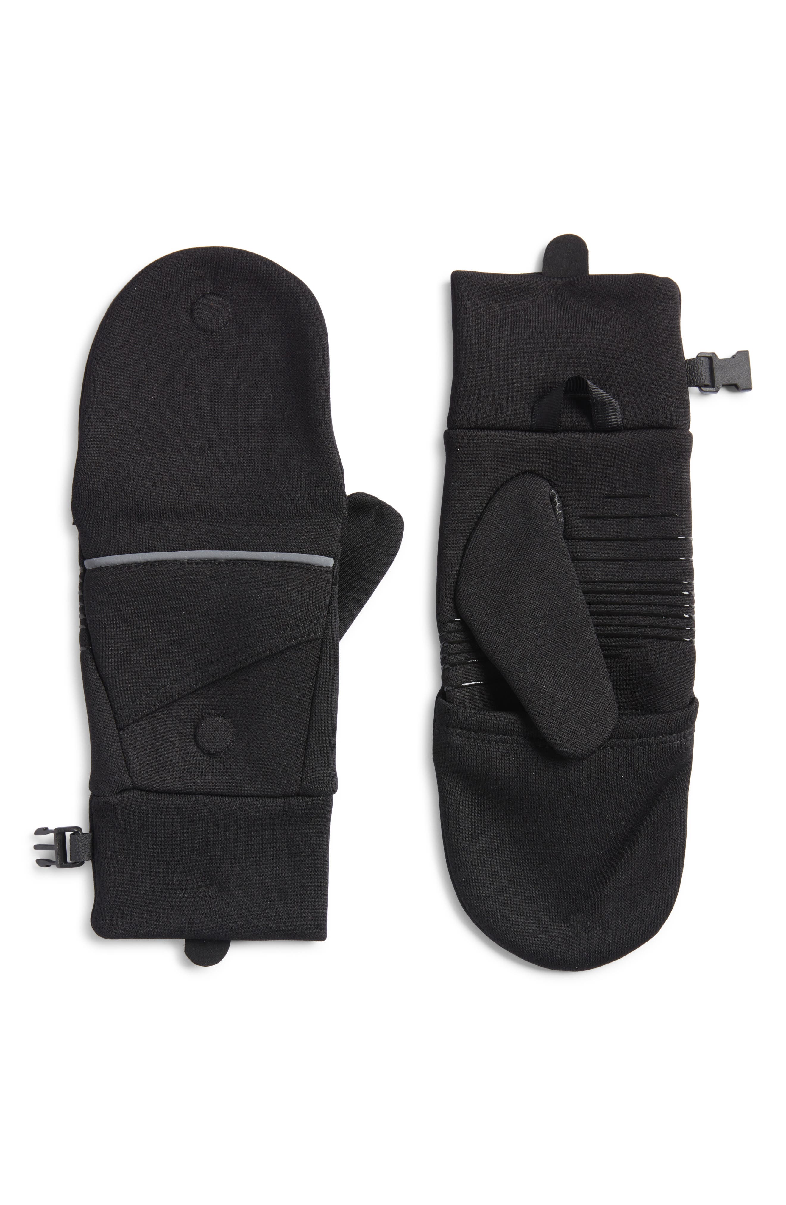 Zella Stretch Fleece Running Pop Top Mittens | Nordstromrack