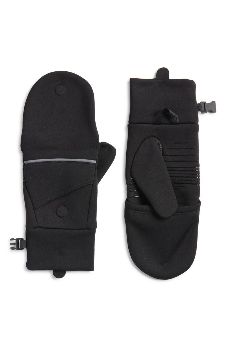 Zella Stretch Fleece Running Pop Top Mittens | Nordstromrack