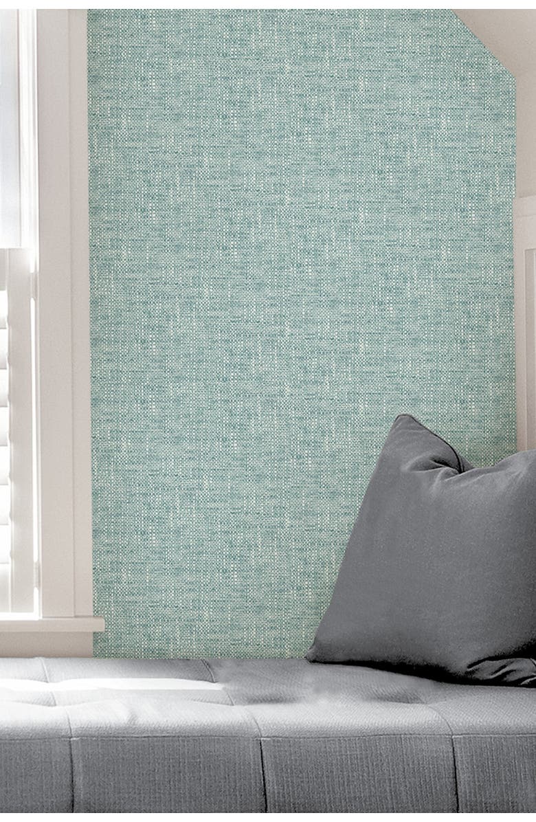 Wallpops Aqua Poplin Texture Peel and Stick Wallpaper | Nordstromrack
