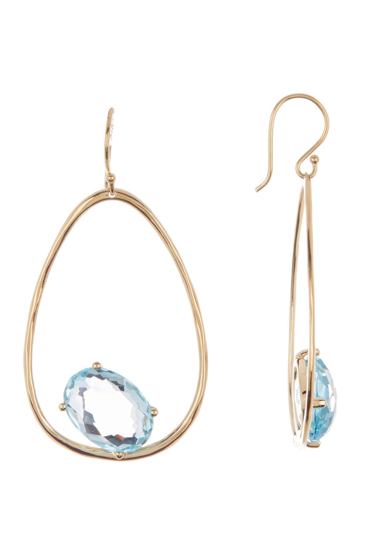 Ippolita 18K Gold Rock Candy Large Suspension Earrings in Blue Topaz ...