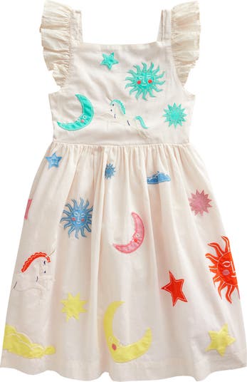 Mini Boden Kids' Appliqué Cotton Dress | Nordstrom