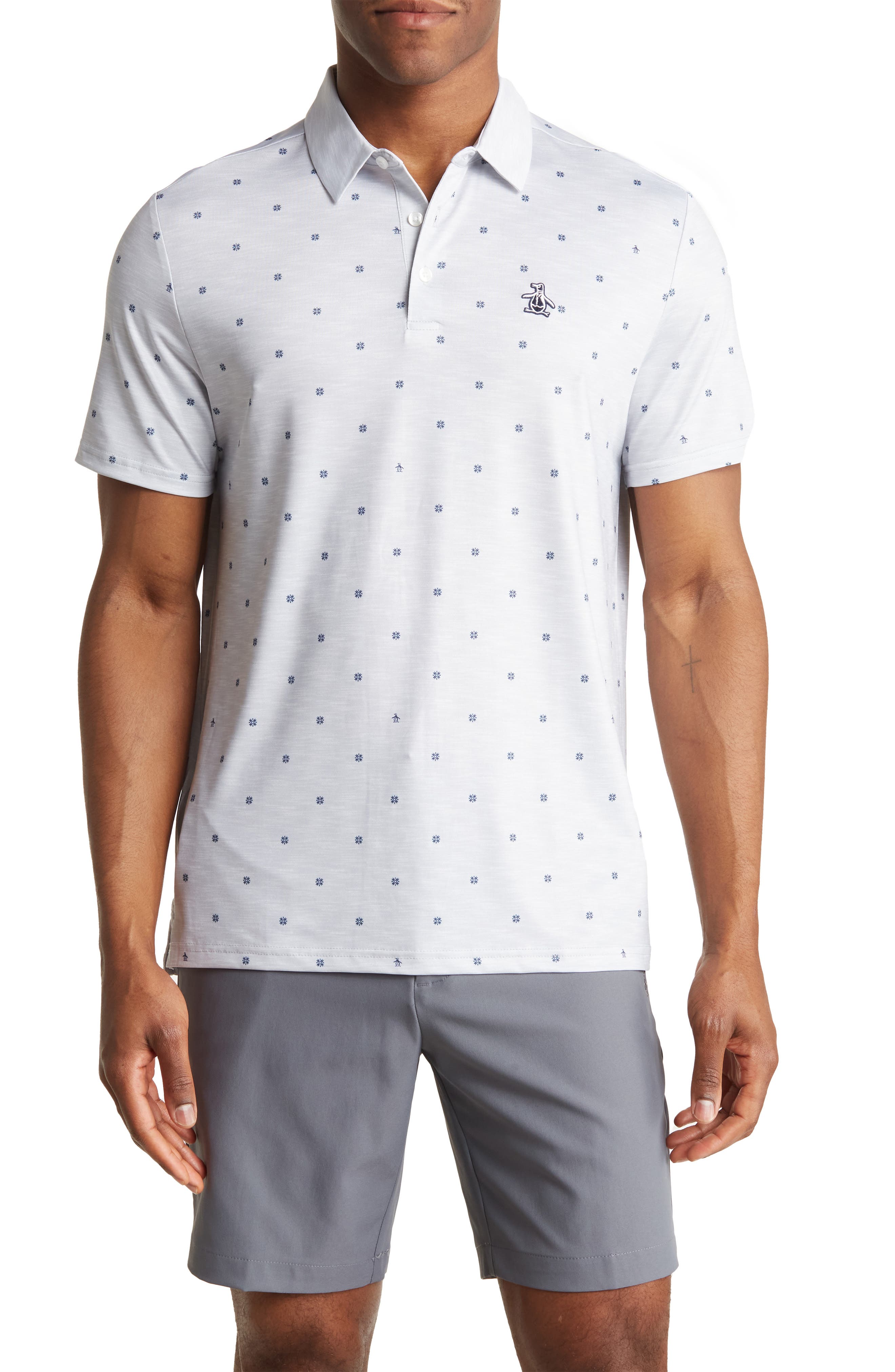 ORIGINAL PENGUIN GOLF Fairisle Print Slim Fit Polo | Nordstromrack