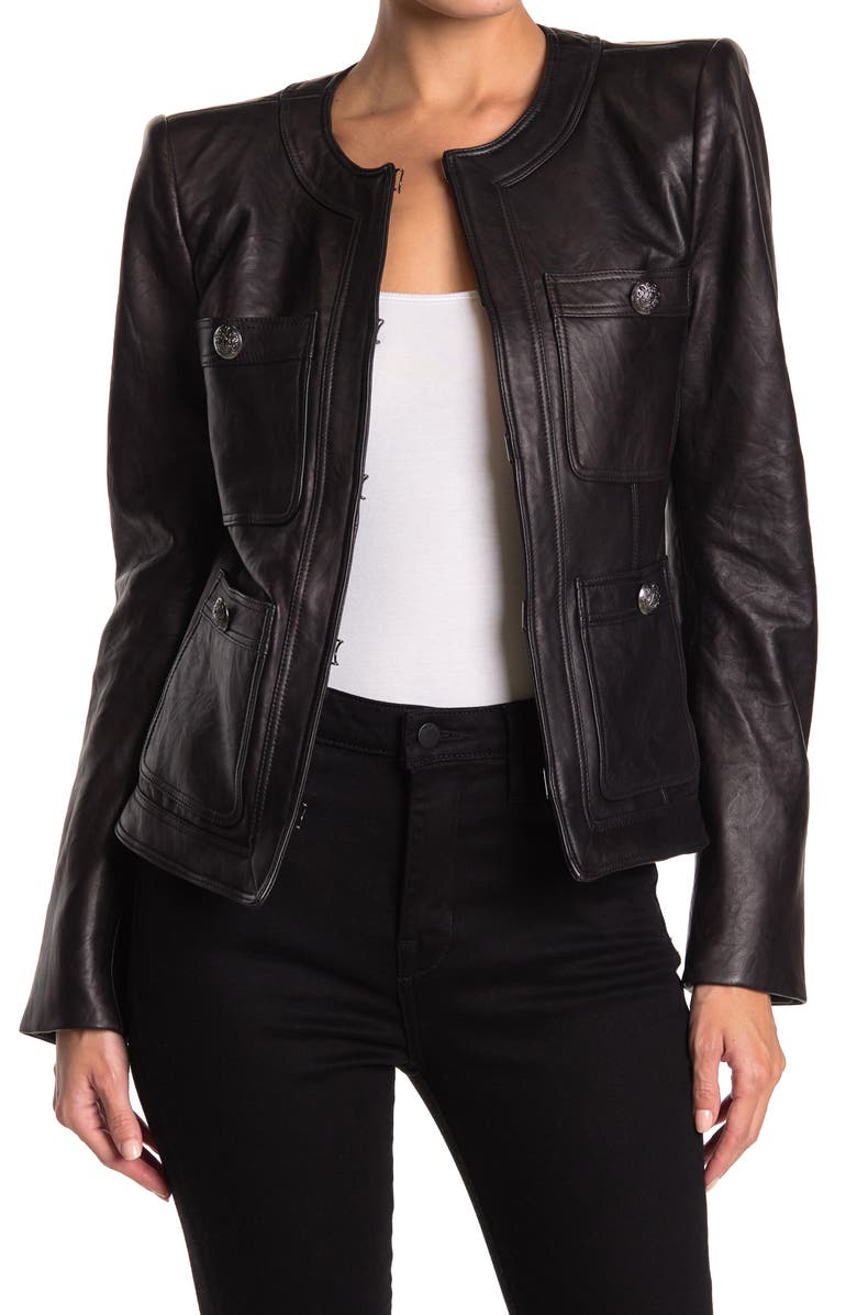 Veronica Beard Shanti Leather Jacket | Nordstromrack