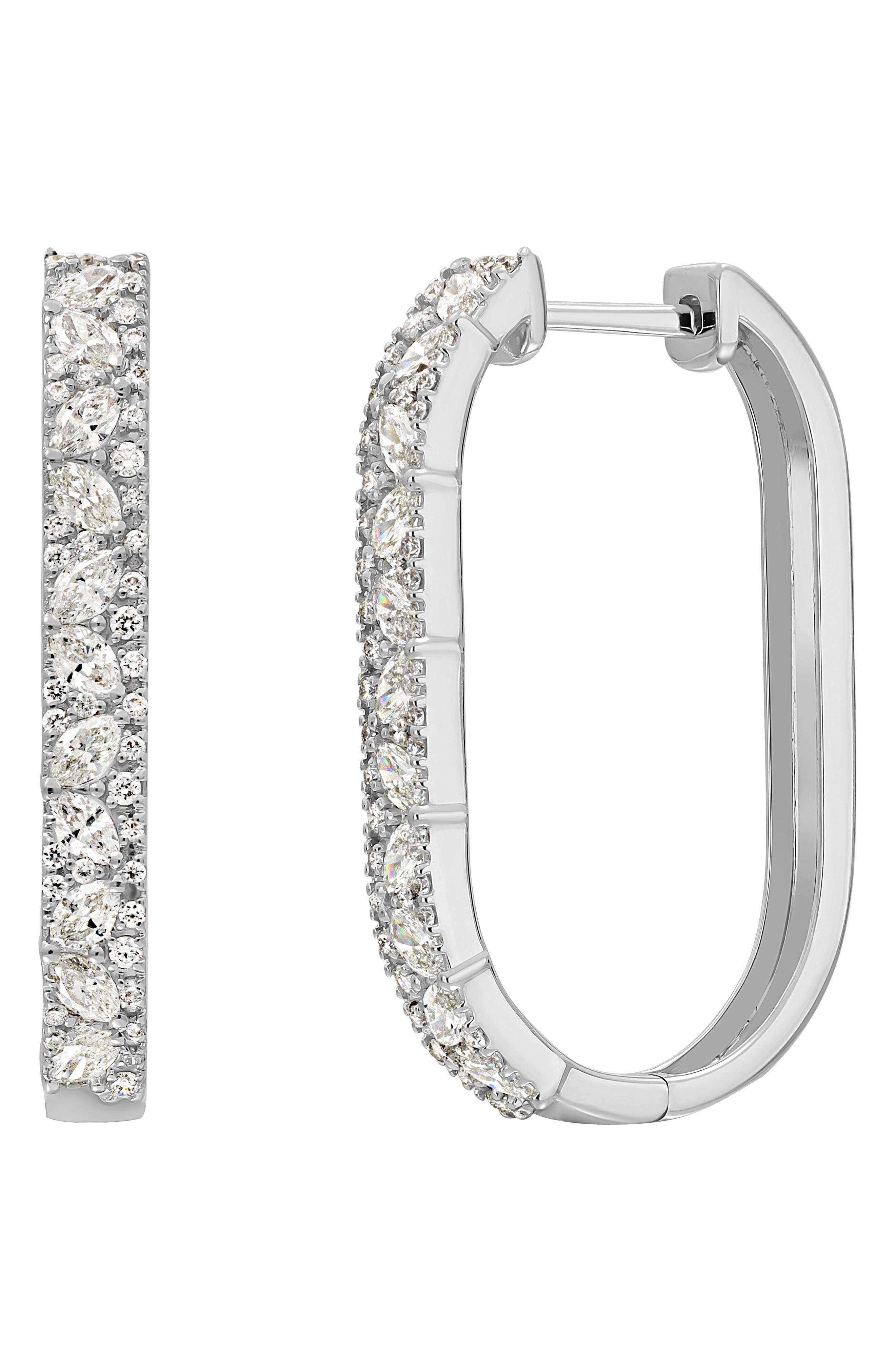 Bony Levy Mika Diamond Hoop Earrings | Nordstrom