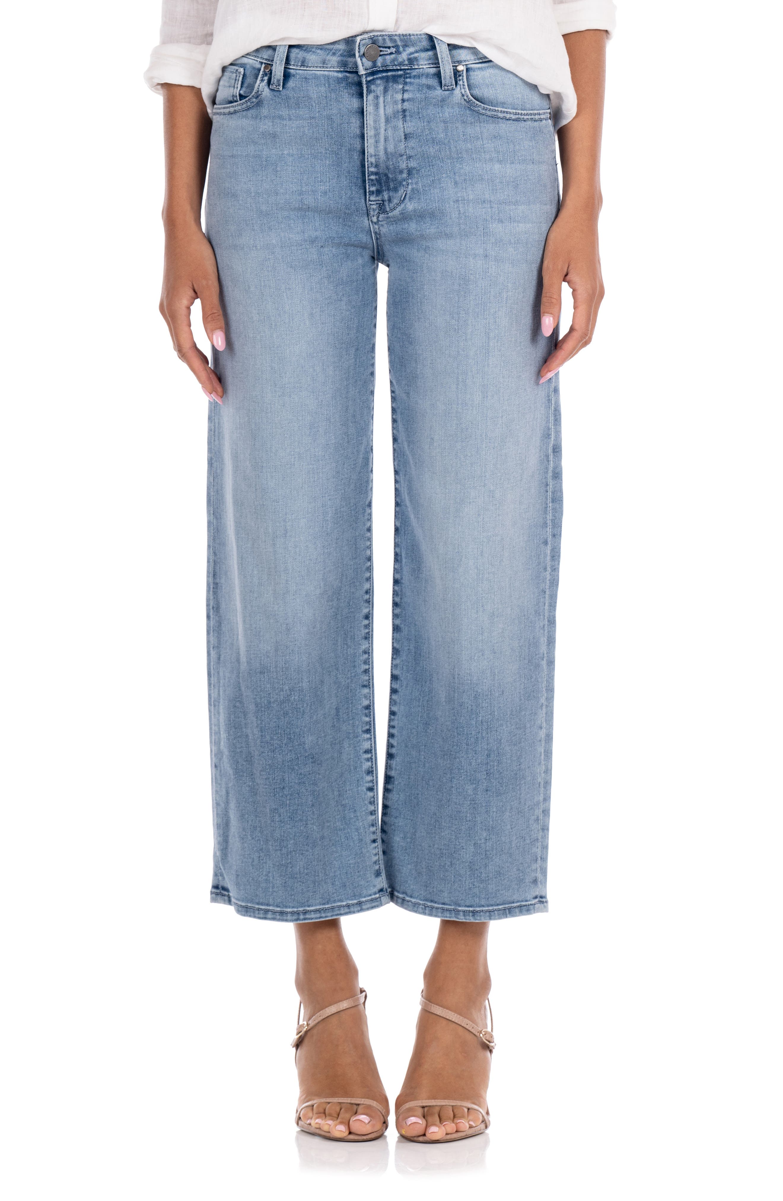 Fidelity Denim Malibu Crop Wide Leg Jeans | Nordstrom
