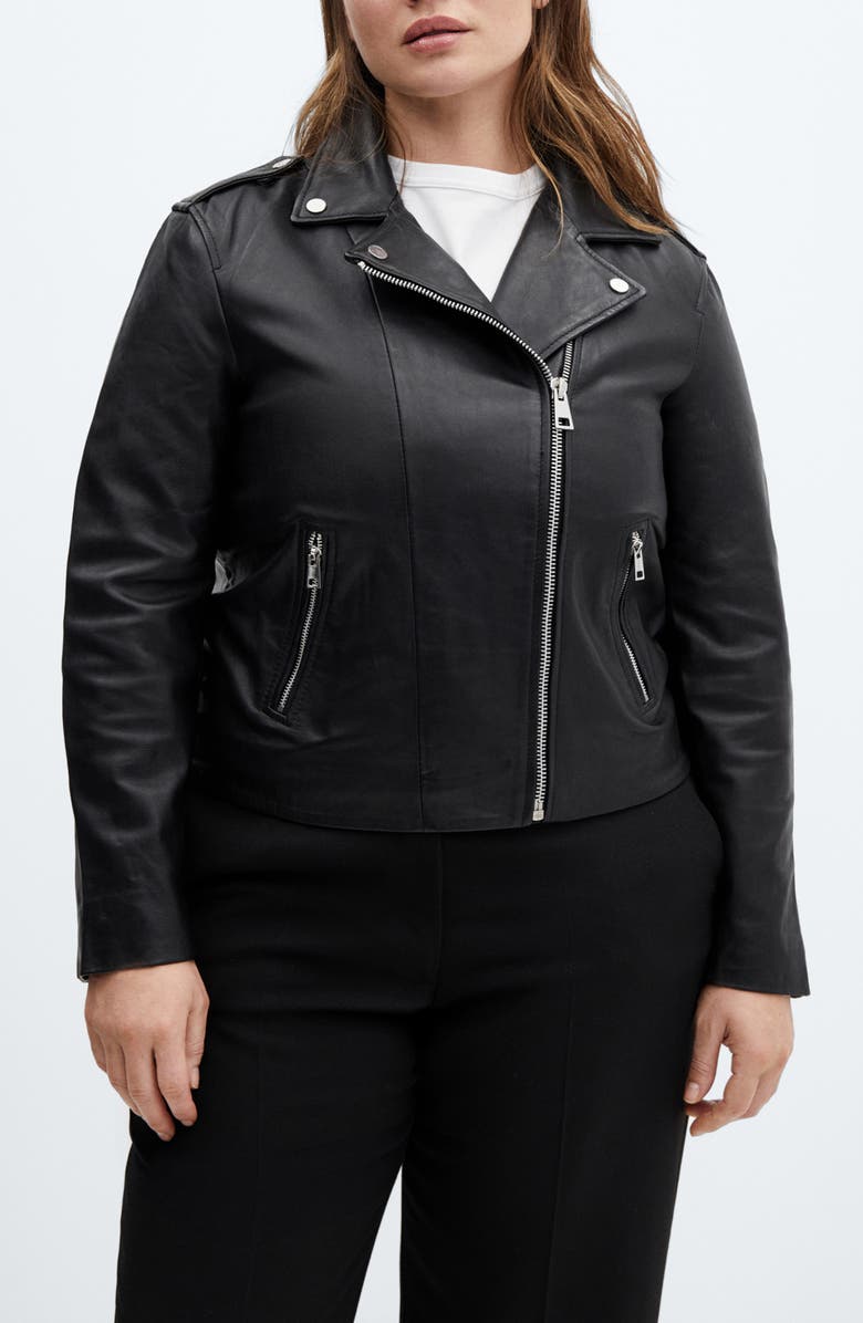 MANGO Leather Biker Jacket | Nordstromrack