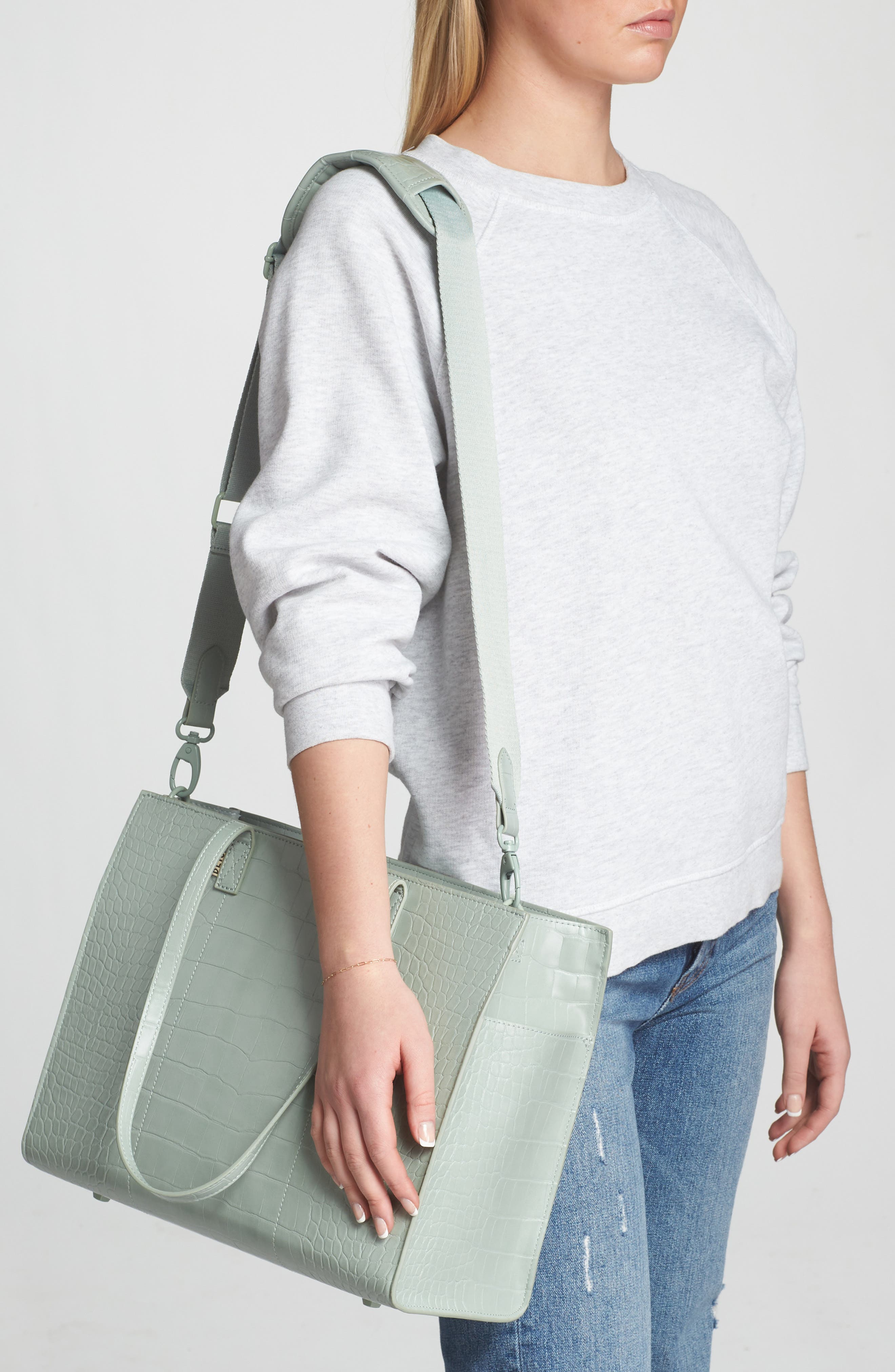 Béis Water Repellent Croc Embossed Work Tote | Nordstromrack