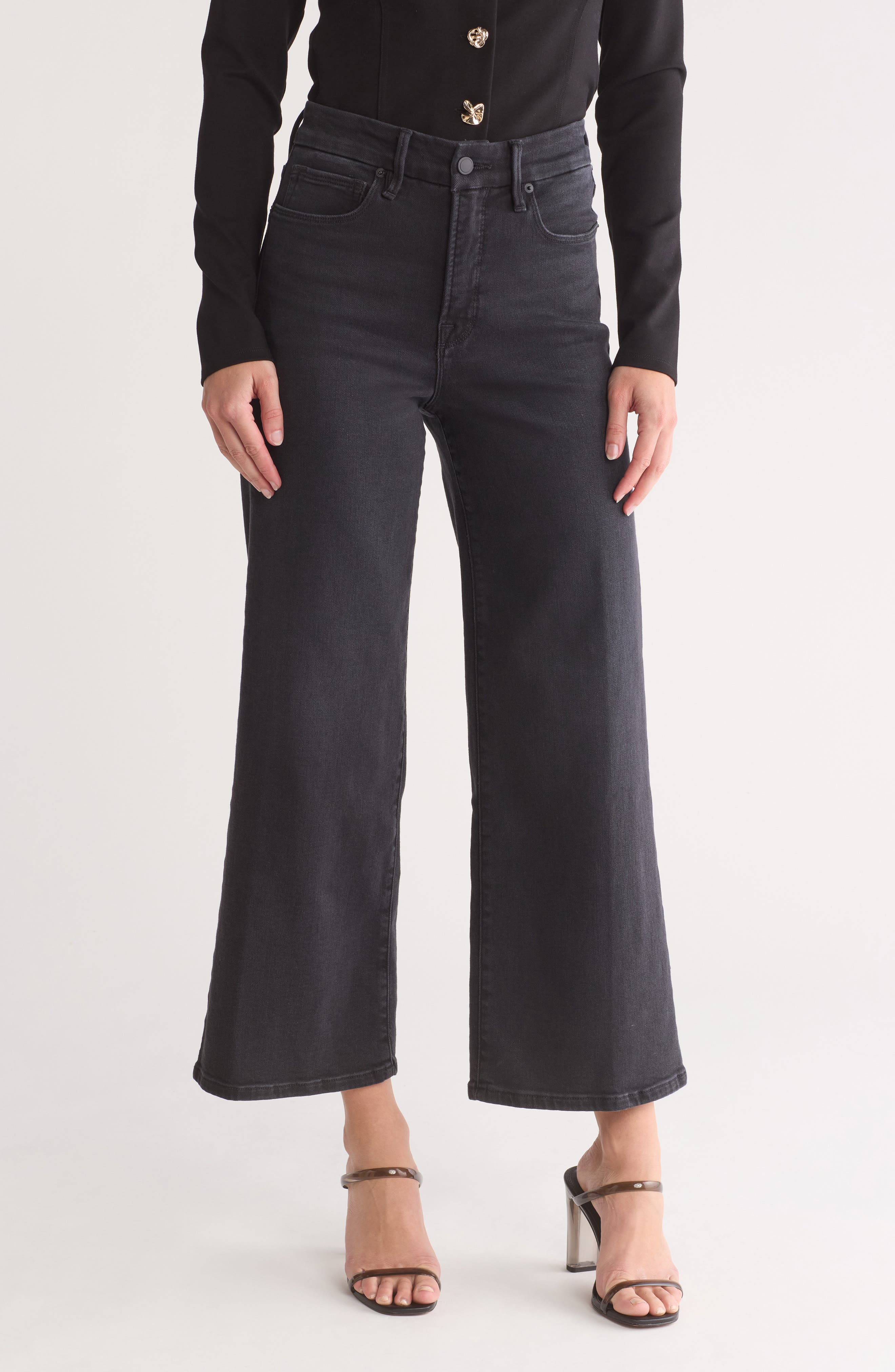 Good American Good Waist Palazzo Jeans | Nordstromrack