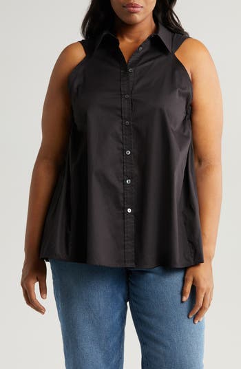 HARSHMAN Ziva Sleeveless Button-Up Shirt | Nordstrom