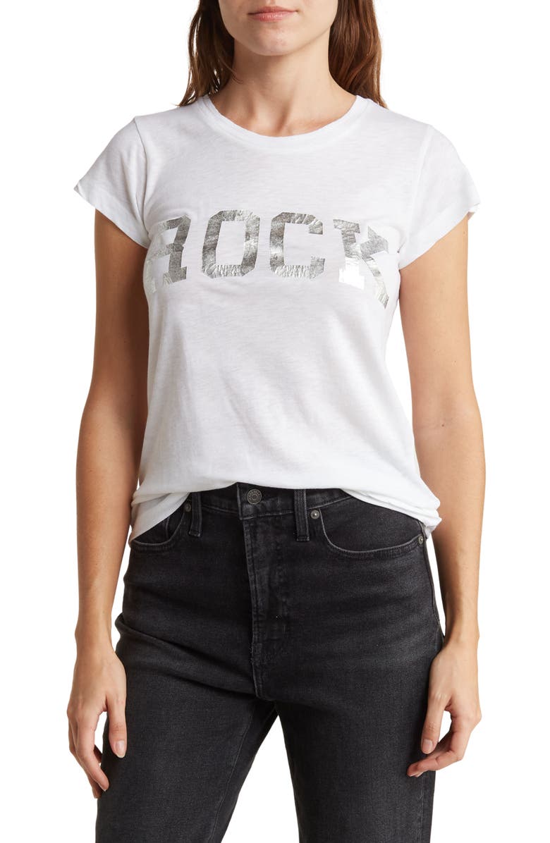 Zadig & Voltaire Skinny Rock Cracked Foil Graphic Tee | Nordstromrack