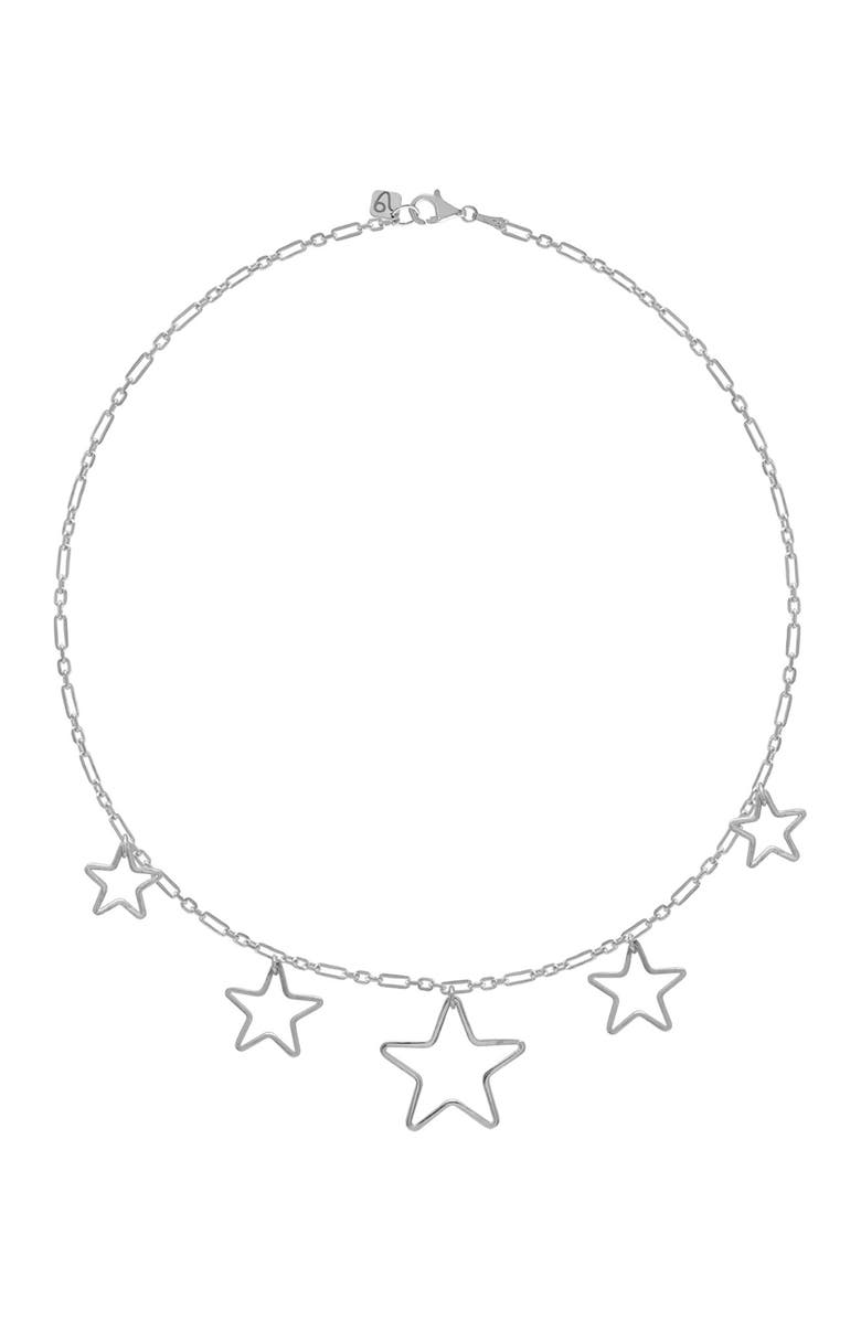 SPHERA MILANO Sterling Silver Cutout Star Station Necklace | Nordstromrack