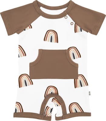 Kyte BABY Coffee Rainbow Shortalls | Nordstromrack