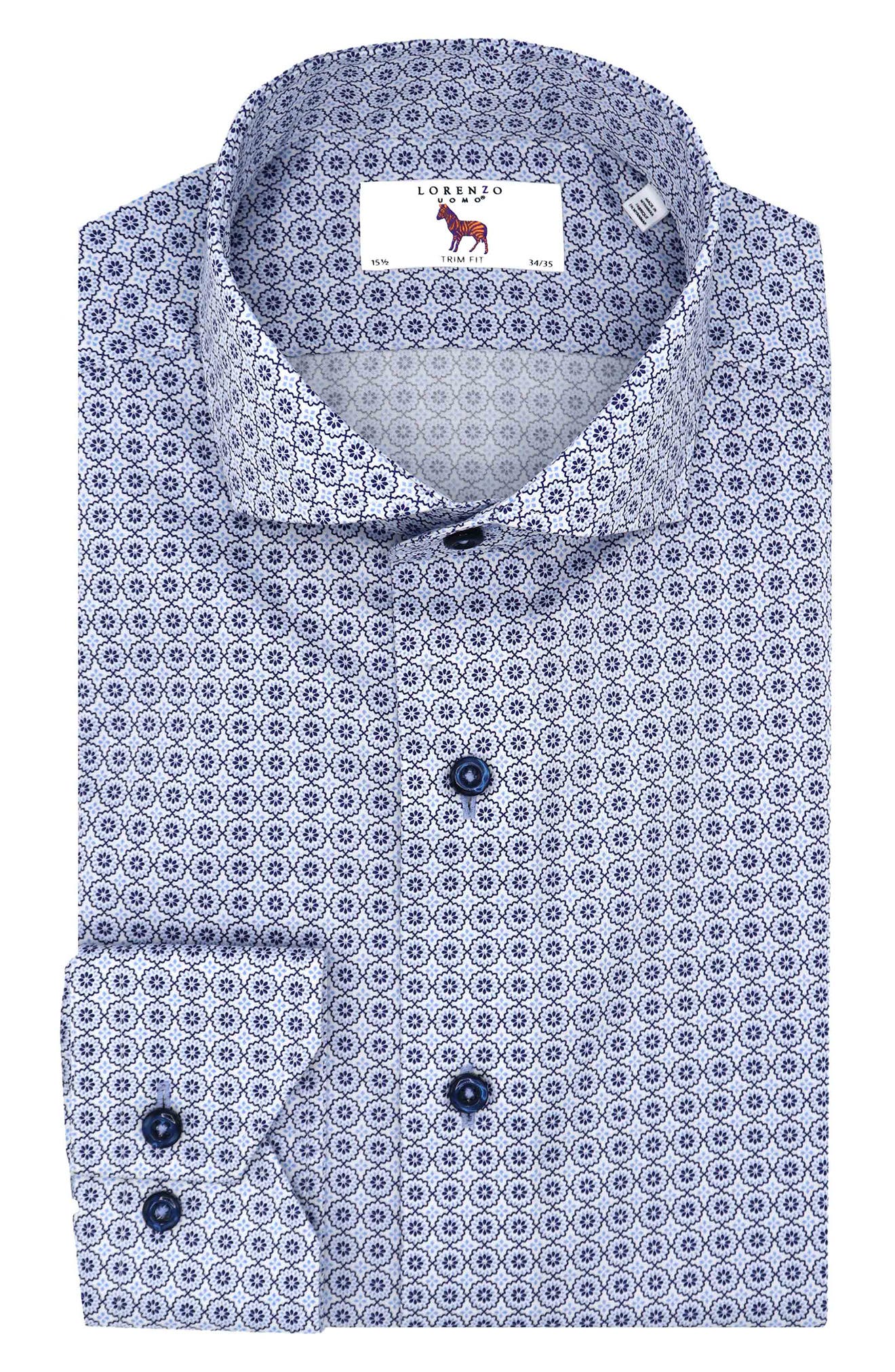 Lorenzo Uomo Trim Fit Floral Dress Shirt | Nordstromrack