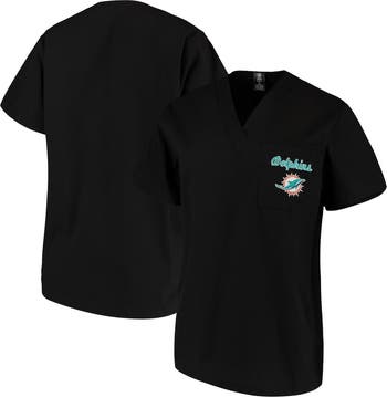 CONCEPTS SPORT Black Miami Dolphins Team Scrub Top | Nordstrom